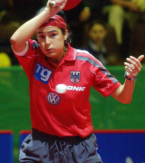 German Nicole Struse Unleashes Topspin Against Editorial Stock Photo ...