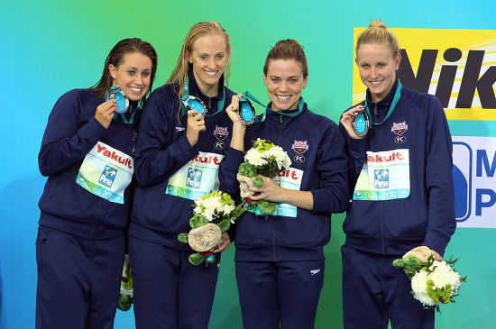 Members Us Relay Team Pose Their Editorial Stock Photo - Stock Image ...