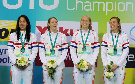 Members Netherlands Relay Team Pose Their Editorial Stock Photo - Stock ...
