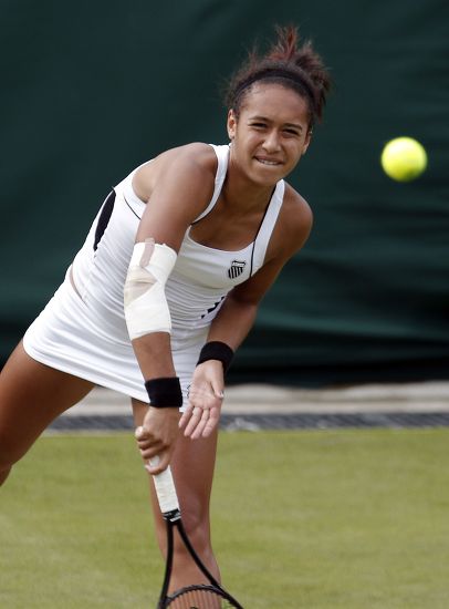 Heather Watson Britain Serves Mathilde Johansson Editorial Stock Photo ...