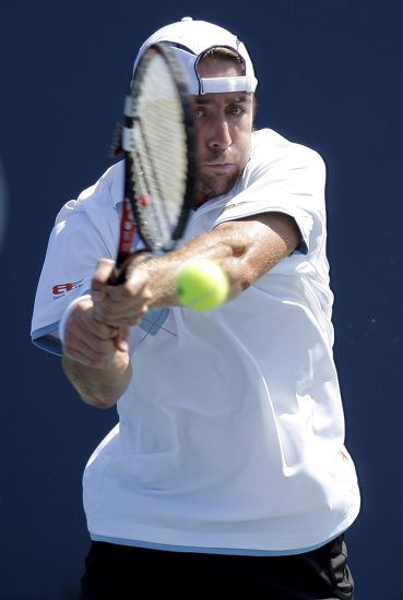 Benjamin Becker Germany Hits Backhand Return Editorial Stock Photo ...
