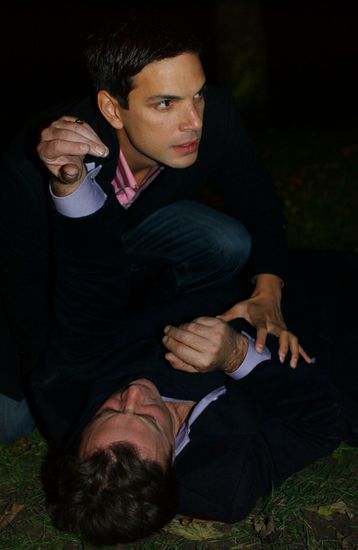 Emmerdale Tv Matthew Bose Christopher Villiers Editorial Stock Photo ...