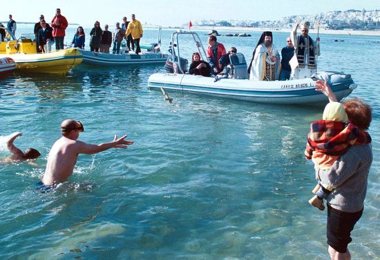 Athens Greece Greek Orthodox Priests Bless Editorial Stock Photo ...