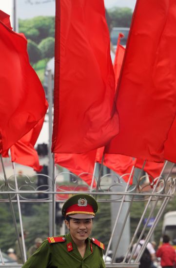 Vietnamese Police Officer On His Duty Editorial Stock Photo - Stock ...