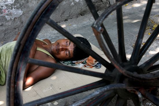 Indian Rickshaw Puller Takes Nap Next Editorial Stock Photo - Stock Image | Shutterstock