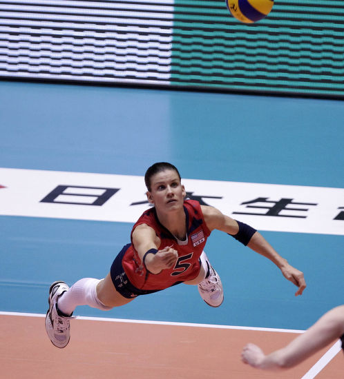 Usa Stacy Sykora Dives Ball During Editorial Stock Photo - Stock Image ...