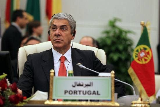 Portugals Prime Minister Jose Socrates Looks Editorial Stock Photo ...