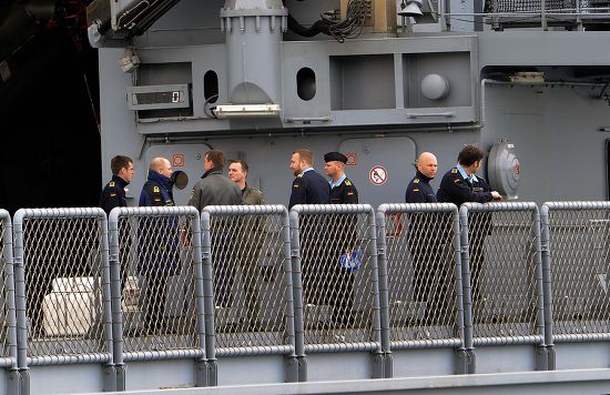 Sailors Seen Aboard German Navy Supply Editorial Stock Photo - Stock ...