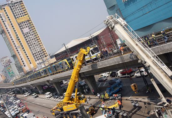 Workers Light Rail Transit Lrt Used Editorial Stock Photo - Stock Image ...