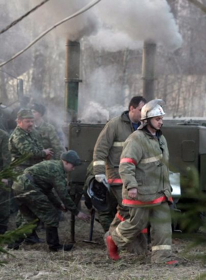 Russian Firefighters Pass By Field Kitchen Editorial Stock Photo ...