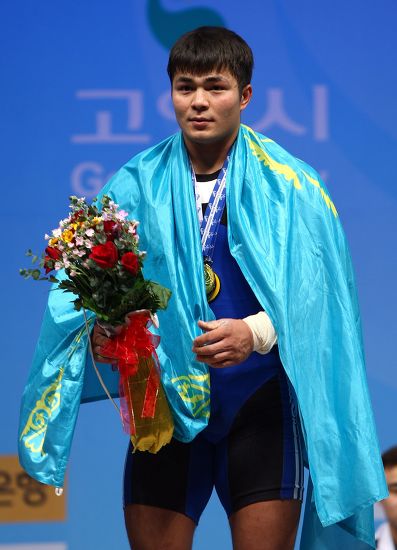 Gold Medalist Sedov Vladimir Kazakhstan Celebrates Editorial Stock ...