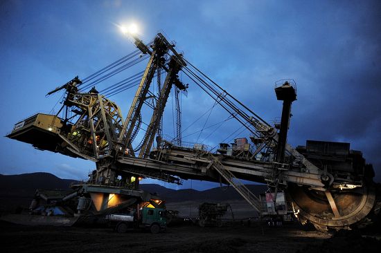 Excavator Seen Csa Coal Mining Area Editorial Stock Photo - Stock Image ...