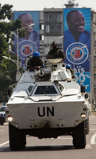 United Nations Armoured Vehicles Drive Through Editorial Stock Photo ...
