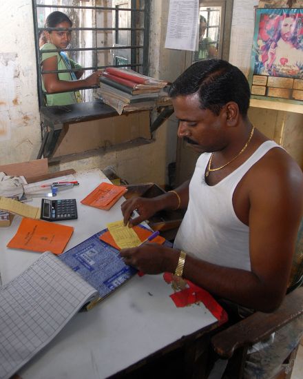 Indian Ration Shop Vendor Makes Entry Editorial Stock Photo - Stock ...