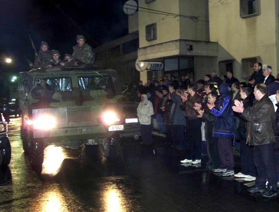 Bujanovac Yugoslavia Serbian Police Vehicles Passes Editorial Stock ...