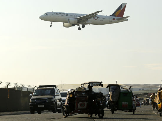 Philippine Airlines Pal Plane Flies Over Editorial Stock Photo - Stock ...