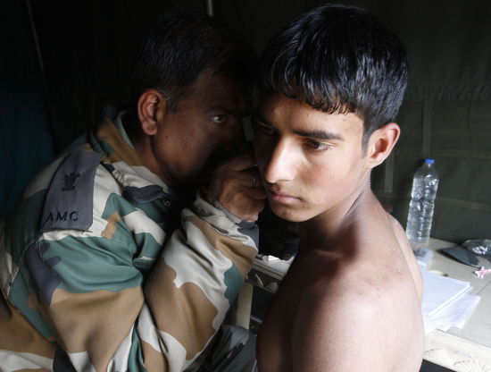 Indian Army Doctor Conducts Medical Test Editorial Stock Photo - Stock ...