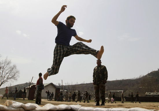 Young Kashmiri Muslim Jumps Over Pit Editorial Stock Photo - Stock ...