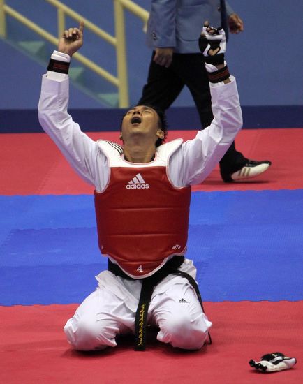 Indonesias Basuki Nugroho Celebrates His Gold Editorial Stock Photo ...