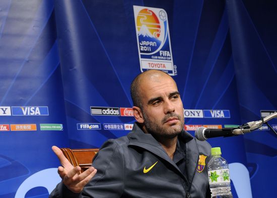 Fc Barcelona Coach Pep Guardiola Speaks Editorial Stock Photo - Stock ...