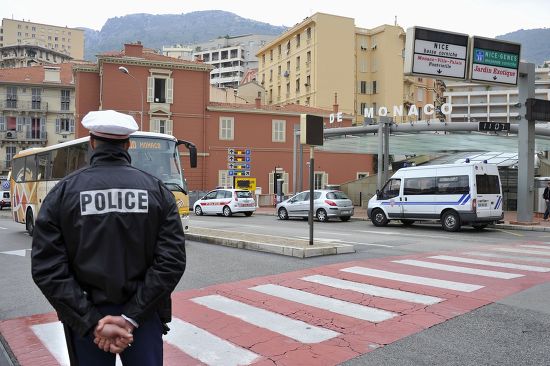 Monaco Police Officers Patrol Outside Monaco Editorial Stock Photo ...
