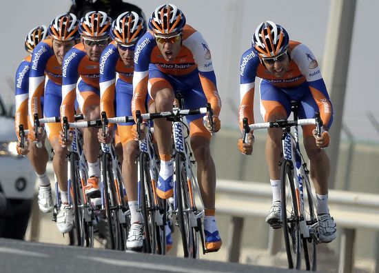 Rabobank Cycling Team Cycles During Second Editorial Stock Photo ...