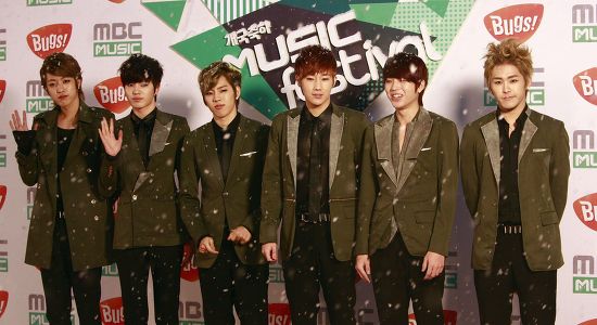 South Korean Dance Group Infinite Pose Editorial Stock Photo - Stock ...