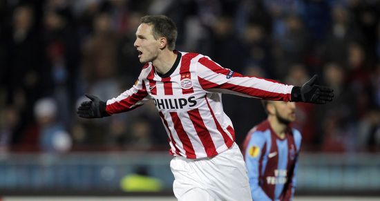 Psv Eindhovens Tim Matavz Celebrates After Editorial Stock Photo ...