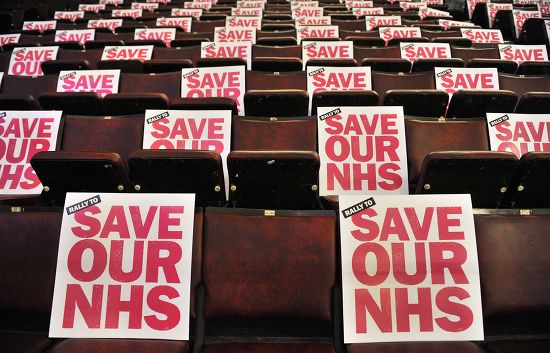 Nhs Placards Sit On Seats Prior Editorial Stock Photo - Stock Image ...