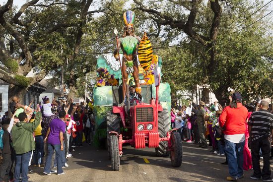 Zulu Parade Float Riders Tossing Beads Editorial Stock Photo - Stock ...