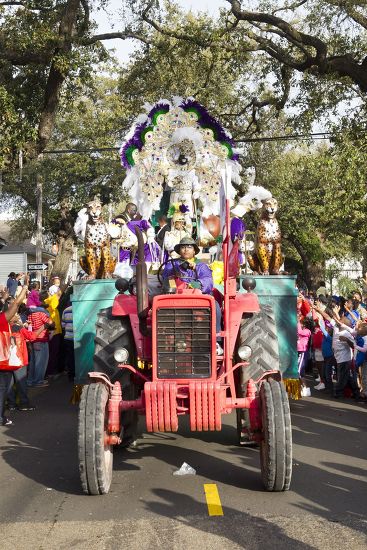 King Zulu Float Rolls Down Jackson Editorial Stock Photo - Stock Image ...