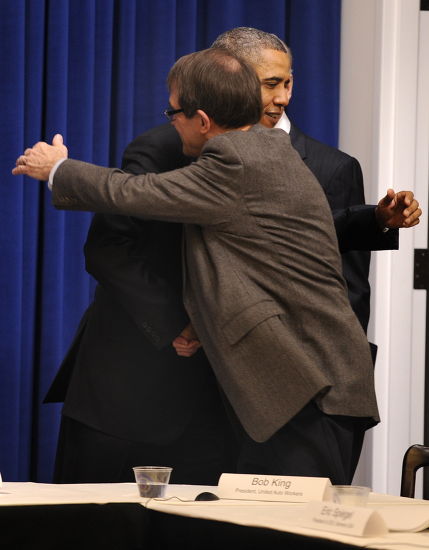 Us President Barack Obama Hugs United Editorial Stock Photo - Stock ...