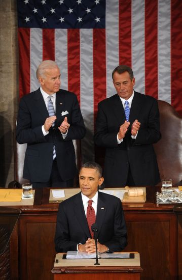Us President Barack Obama C Flanked Editorial Stock Photo - Stock Image ...