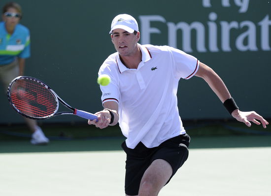 John Isner Usa Volleys Against Matthew Editorial Stock Photo - Stock ...