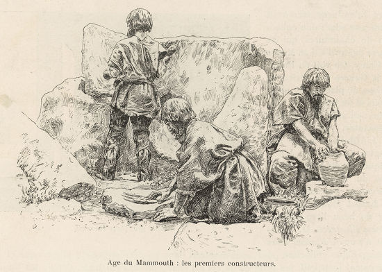 Stone Age Builders Circa 3000 Bc Editorial Stock Photo - Stock Image ...