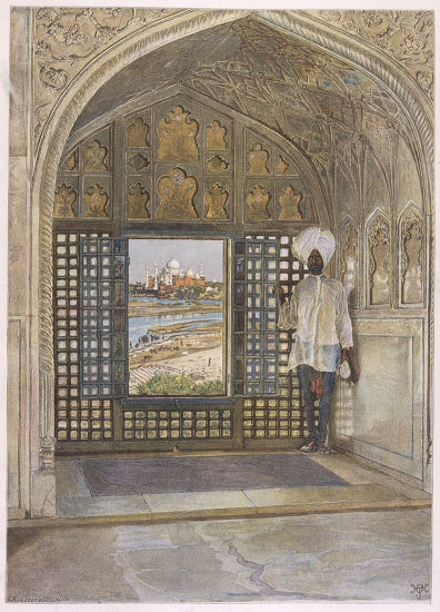 Agra View Taj Mahal Through Window Editorial Stock Photo - Stock Image ...