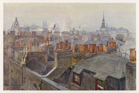Rooftops Chimney Stacks London Some Aerials Editorial Stock Photo ...
