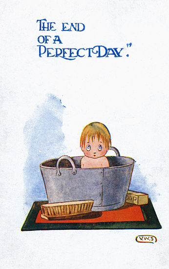 Slightly Bewildered Child Sits Zinc Bath Editorial Stock Photo - Stock ...