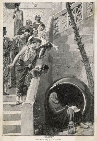 Greek Philosopher Diogenes Living Barrel Object Editorial Stock Photo ...