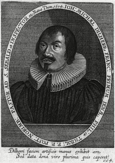 Johann Michael Dilherr German Churchman Protestant Editorial Stock ...