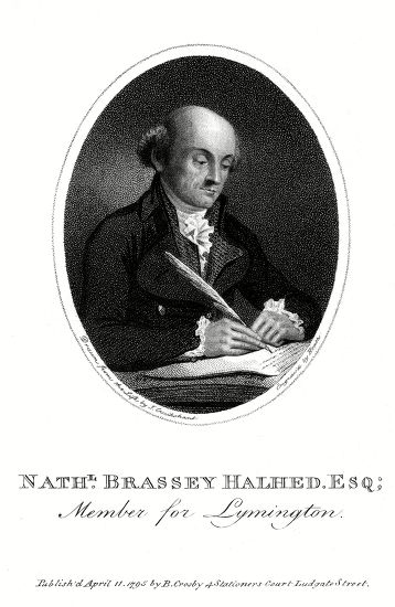 Nathaniel Brassey Halhed Orientalist Member Parliament Editorial Stock ...