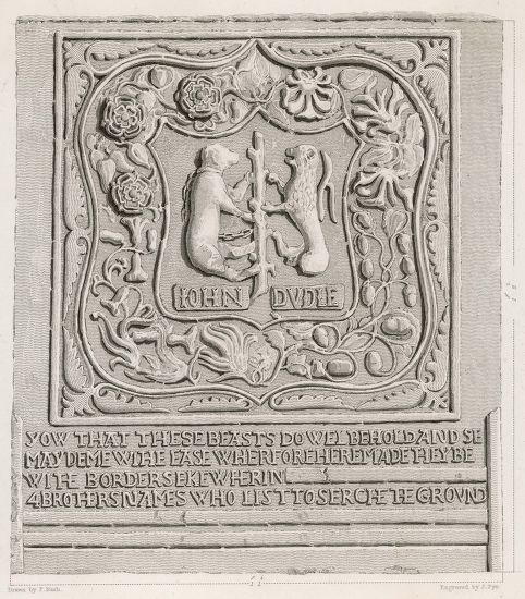 Dudley Family Crest Carved Into Wall Editorial Stock Photo - Stock ...