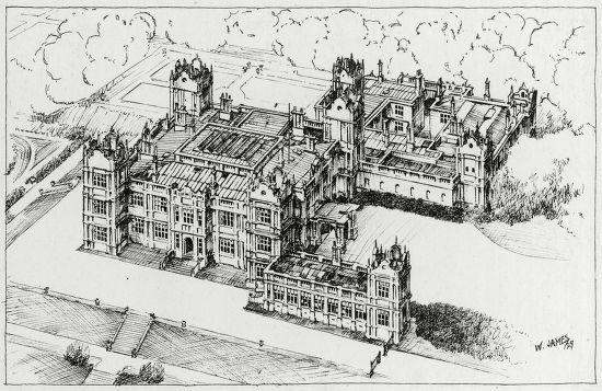 Aerial View Mentmore Towers Buckinghamshire Built Editorial Stock Photo ...