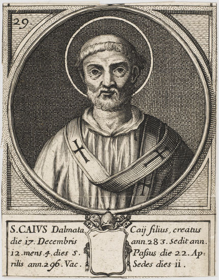 Pope Caius Gaius Pope Saint Reigned Editorial Stock Photo - Stock Image ...