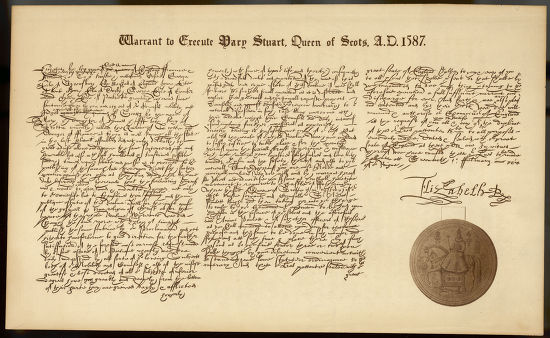 Warrant Execute Mary Queen Scots 1587 Editorial Stock Photo - Stock ...