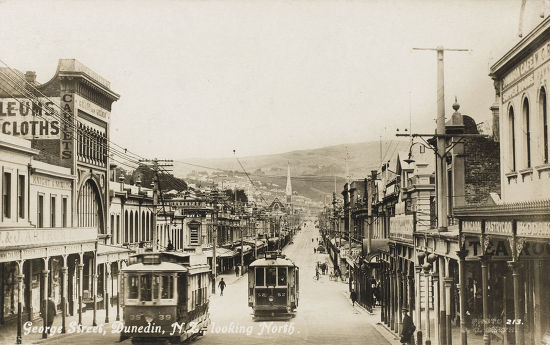 George Street Dunedin New Zealand 1928 Editorial Stock Photo - Stock ...