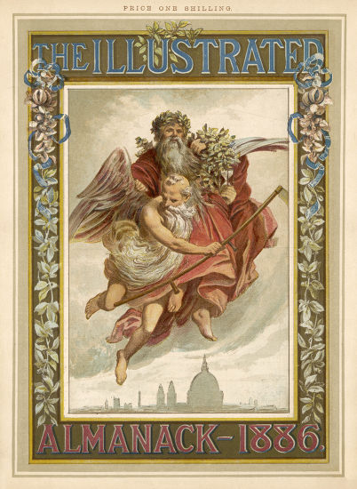 Father Christmas Old Father Time 1886 Editorial Stock Photo - Stock ...