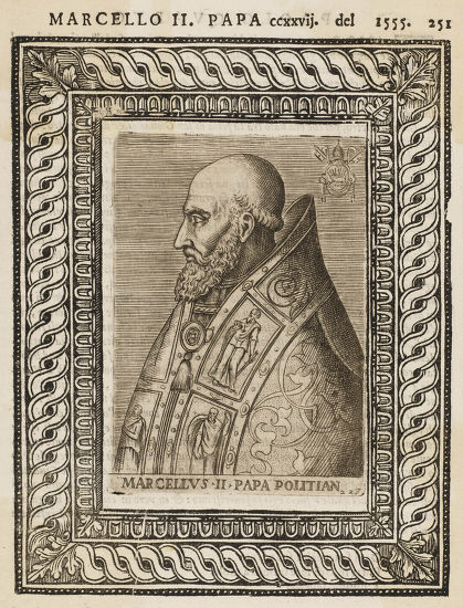 Pope Marcellus Ii Marcello Cervini Reigned Editorial Stock Photo ...