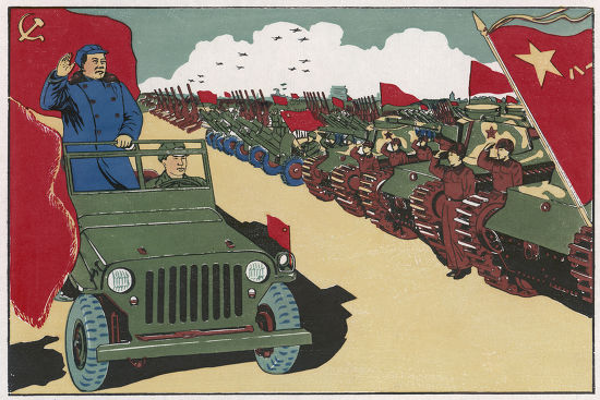 Mao Reviews His Army Line Tanks Editorial Stock Photo - Stock Image ...