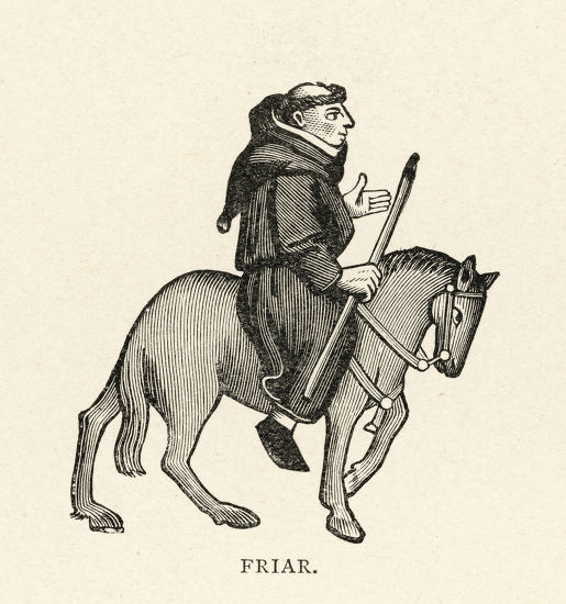 Friar Carrying Staff First Published Circa Editorial Stock Photo ...